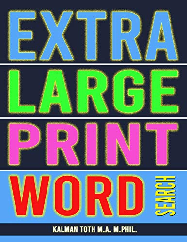Extra Large Print Word Search: 102 Giant Print Themed Word Search ...