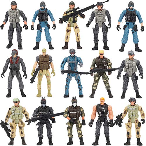 14 Pack Army Men and SWAT Team Soldiers Action Figures,Soldiers Action ...