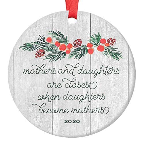 Amazon.com: Mother & Daughter 2020 Christmas Tree Ornament Gift ...