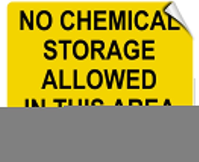 Amazon.com : No Chemical Storage Allowed in This Area Business Label ...