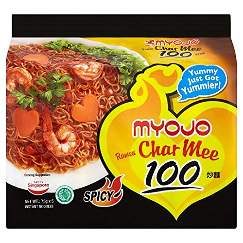 Myojo Instant Noodles 75g/79g/80g (Char Mee 100 Spicy 75g x 5, 4 Packs ...