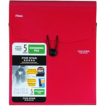 Amazon.com : Five Star Expanding File with Removable Files, 7-Pocket ...
