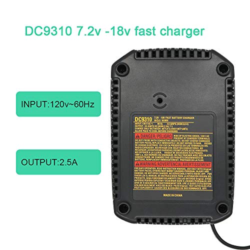 [쇼핑365 아마존직구 추천상품] DC9310 Battery Fast Charger for Dewalt 7.2v-18v Ni ...