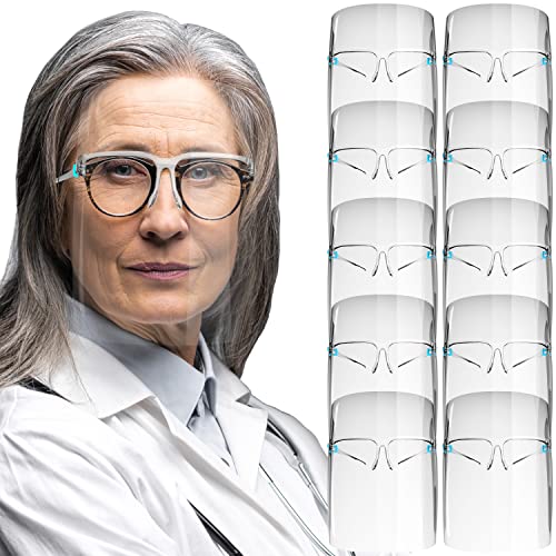 Vyzor Face Shield With Glasses Frame 11PK - Safety Face Shield For Face ...