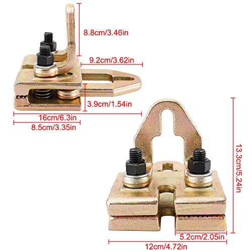 YaeMarine Heavy Duty 5 Ton Right-Angle Two-Way Auto Body Pull Clamp for ...