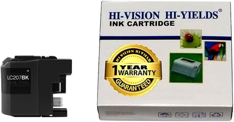 Amazon.com: HI-Vision Compatible LC207 XXL Super High Yield Black Ink Cartridge Replacement for ...