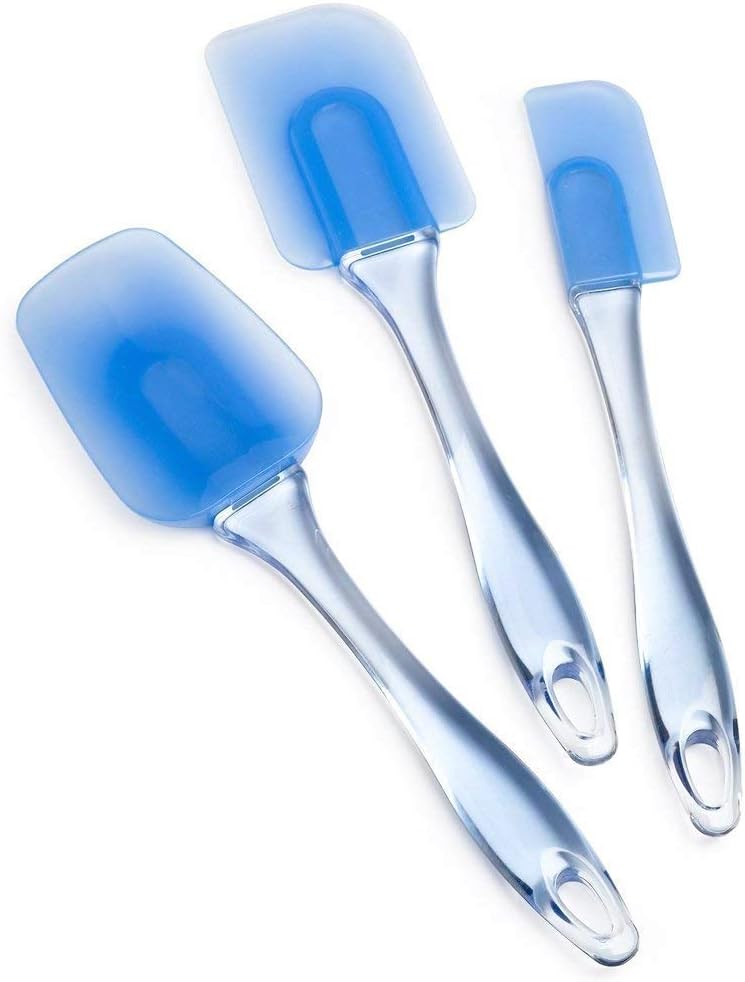 SEVETILKA 3-PCS Silicone Spatula High Heat Resistant Spatulas with ...