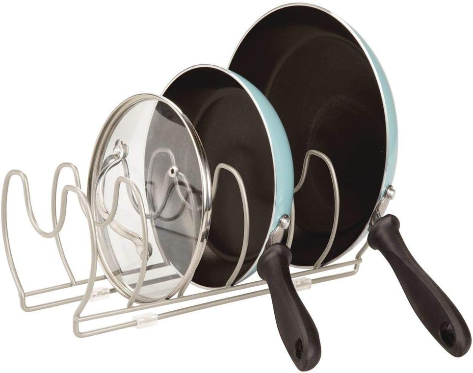 mDesign Pot and Pan Rack – Metal Wire Rack for Cookware Storage ...