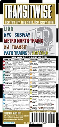 Streetwise Transitwise New York City Subway Map - Manhattan Subway Map ...