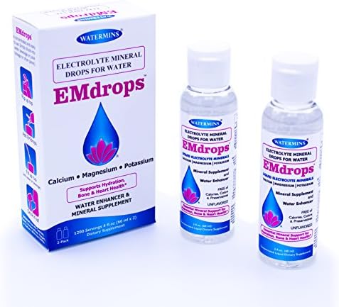 Electrolyte Water Drops 1,200 Servings! Hydration Supplement EMDROPS ...