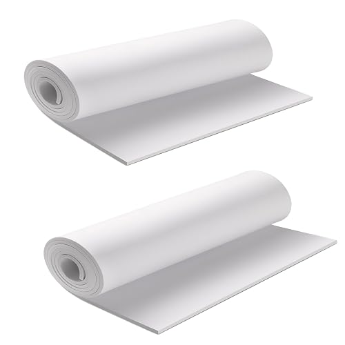 2-Pack White Eva Foam Sheets roll, Premium eva Craft Foam 2mm Thick, 13 ...