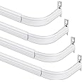 Amazon.com: Wesiti 4 Packs Curtain Single Rods for Windows Adjustable ...