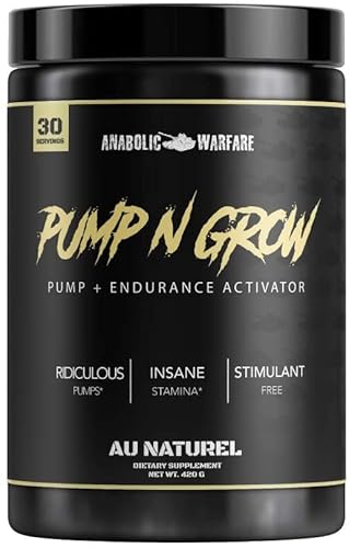 Anabolic Warfare Pump-N-Grow Muscle Pump Supplement Caffeine Free Pre ...