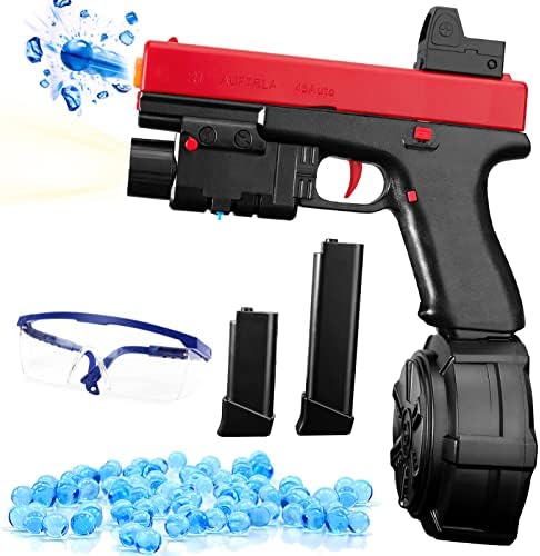 Full Auto JM-X2 Gel Ball Blaster Splatter Ball Gun with Drum Magāzine ...
