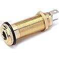 Amazon.com: Longdex Bass Barrel Jack Black Cylinder Stereo 1/4" Flush ...