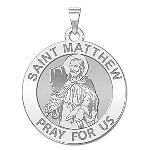 Amazon.com: Saint Matthew Religious Medal - 3/4 Inch Size of a Nickel ...