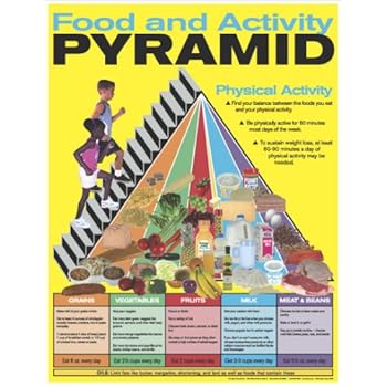 Amazon.com: Food Pyramid Healthy Eating Meal and Diet Plan 13x19 Poster ...