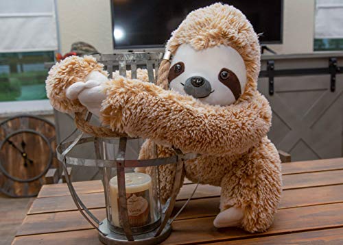 Realistic Sloth Stuffed Plush Toy Animal - Cuddly, Huggable, Silky Fur ...