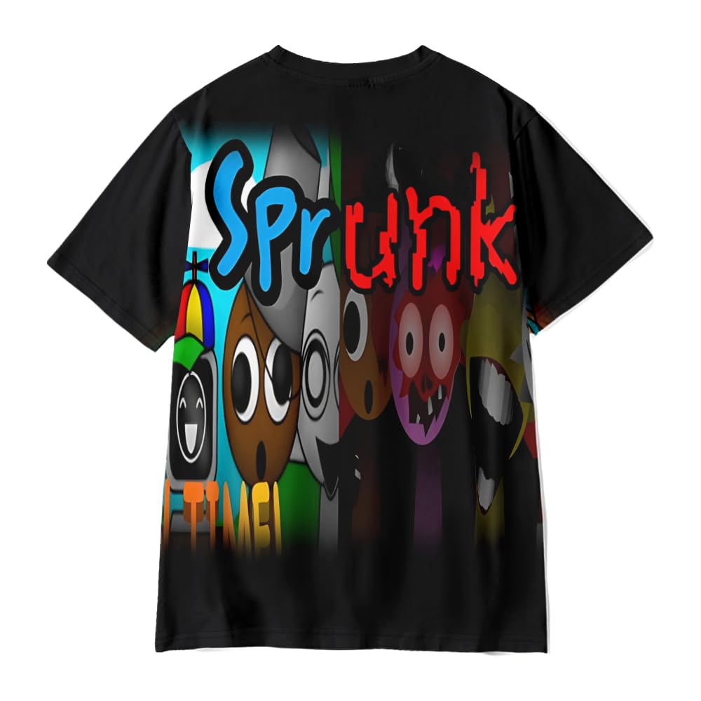 Sprunki Figure Shirt For Fans Gift Boys Sprunki T-Shirt Kids Sprunki 3D ...