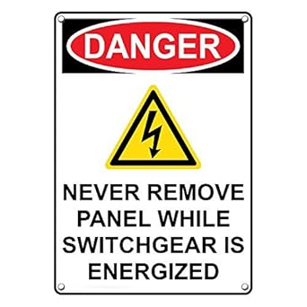 Amazon.com: Weatherproof Plastic Vertical OSHA Danger Never Remove ...