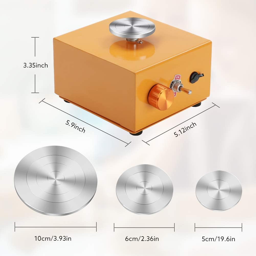 Turntable Pottery Wheel, APROTII Mini Ceramic Machine DIY Clay Wheel ...