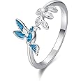 Amazon.com: ConBo Hummingbird Rings for Women 925 Sterling Silver ...