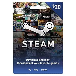 Amazon.com: Steam Wallet Card $20 : Video Games