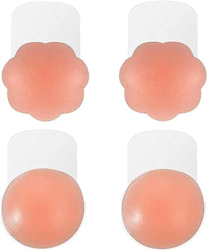 Nipple Covers, [2 Pairs] Invisible Breast Lift Pasties Reusable ...