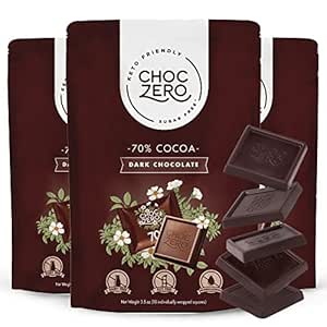 Amazon.com : 70% Cocoa Special Vegan Dark Chocolate - Keto Friendly ...