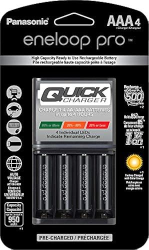 Panasonic K-KJ55K3A4BA Advanced 4 Hour Quick Battery Charger with 4AAA ...