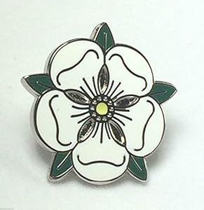 Yorkshire Rose - White rose of york - Quality enamel lapel pin badge ...