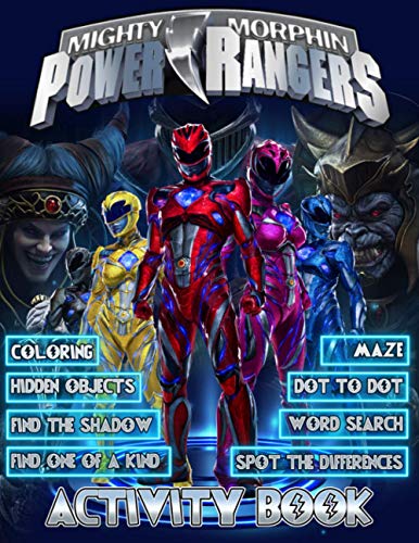 Mighty Morphin Power Rangers Activity Book Find Shadow Word Search ...