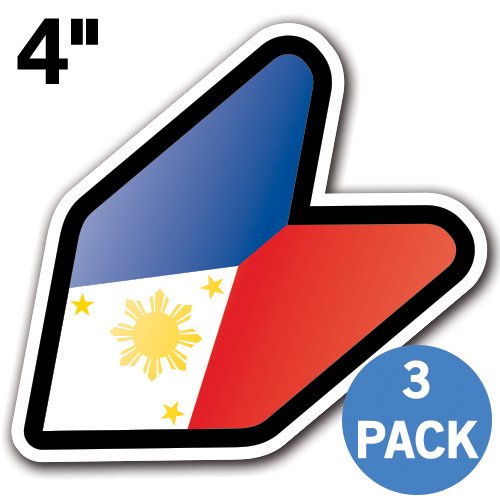 Buy [3 PACK] PHILIPPINES - [Adelia Co] 4" Philippino Filippino Pinoy ...