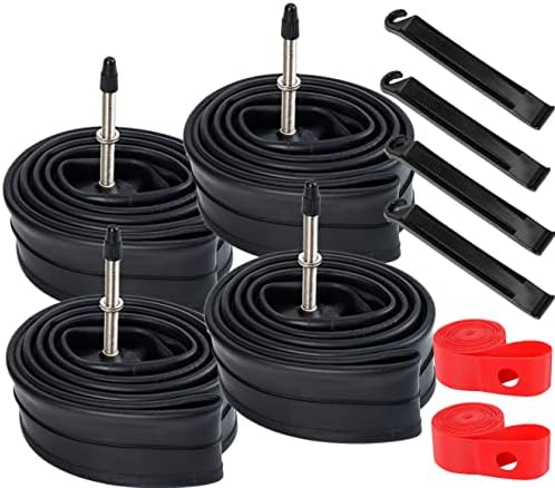 4-Pack 28" 700C Road Bike Tubes 700x25C/28C/30C/32C FV60mm Presta Valve 700c Tubes Plus 2 Rim ...