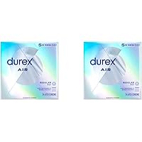Amazon.com: Durex Air Condoms, Extra Thin, Transparent Natural Rubber ...