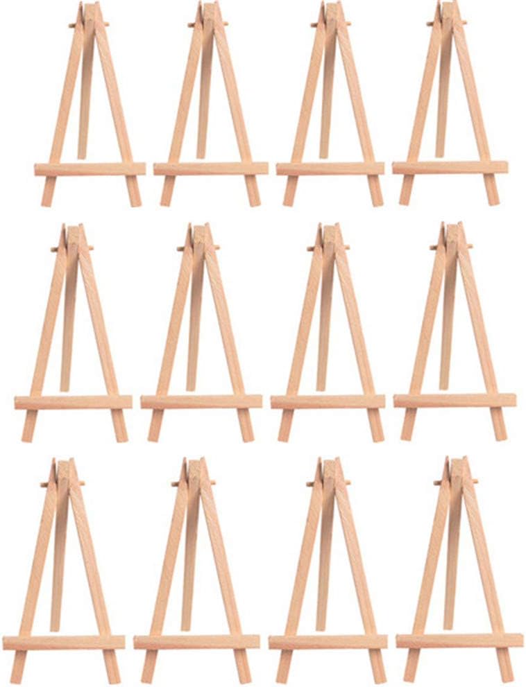 MUXItrade 12pcs Mini Wooden Artist Easel Triangle Wedding Table Stand ...