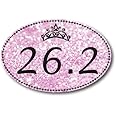 Amazon.com: 26.2 Marathon Pink Oval Car Magnet Princess Themed Heavy ...
