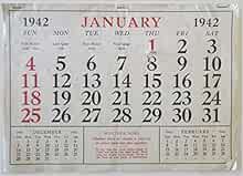 1942 Calendar: NA: Amazon.com: Books