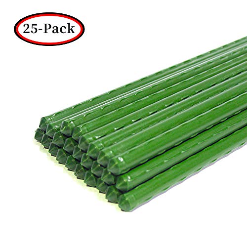 Estarhydro Growsun 5-Ft Garden Stakes Metal Plastic Coated Plant Cage ...