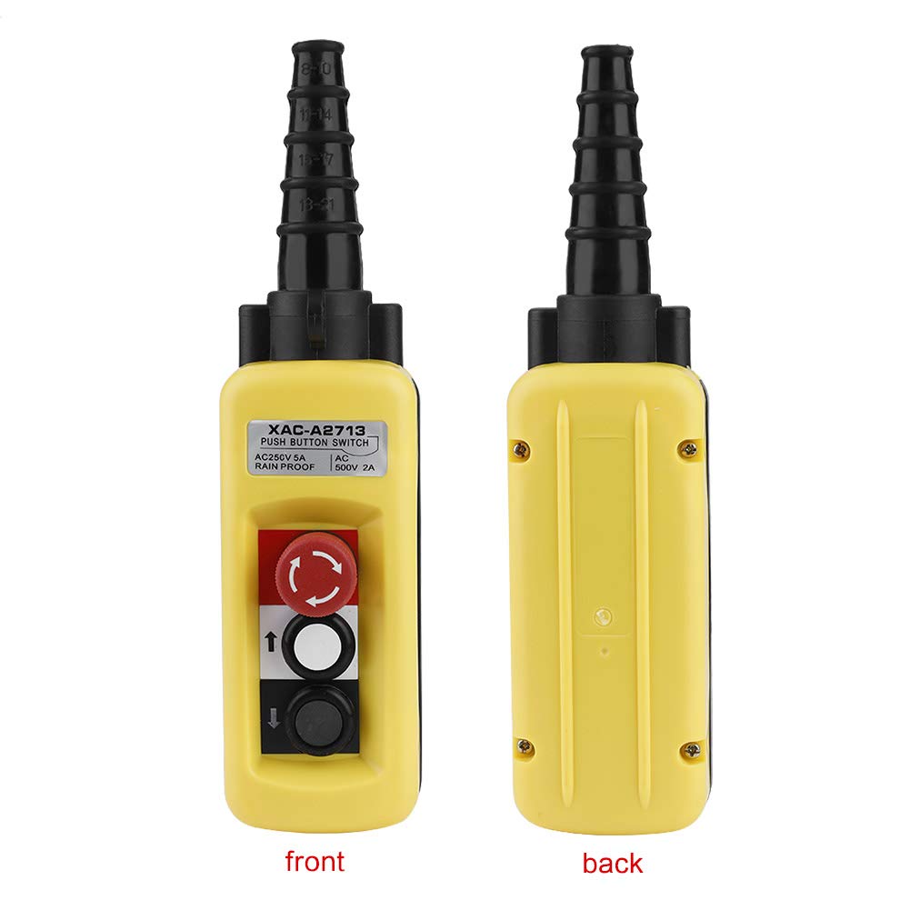 Hoist Crane Industrial Push Button switch,Lifting pendant Controller Station,with emergency stop ...