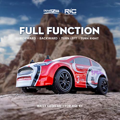 INVINZER Remote Control Race Car, Mini RC Racer with 4 AA Batteries, 2 ...