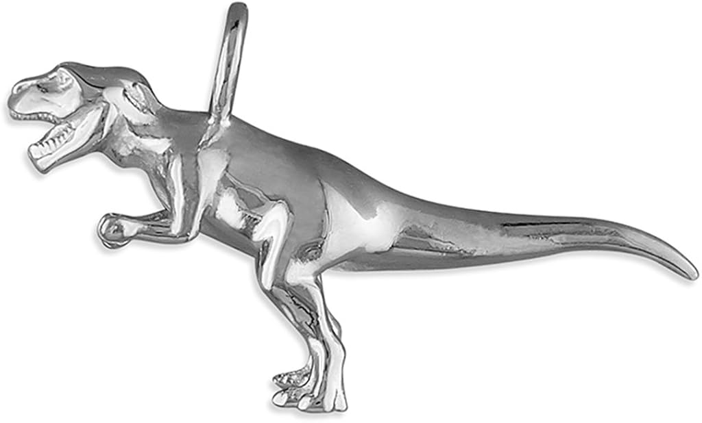 Sterling Silver T-rex Dinosaur Pendant: Amazon.co.uk: Jewellery