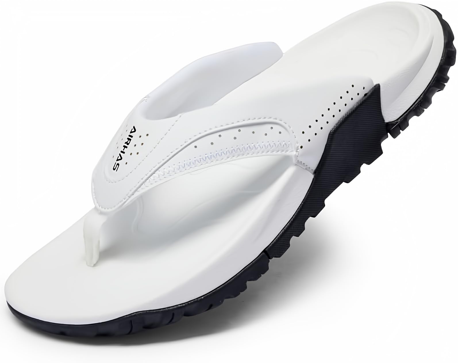 AIRHAS Mens Arch Support Walking Flip Flops Durable Comfort Outdoor ...