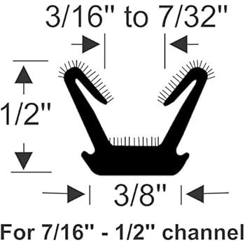 Amazon.com: Automotive Felt Window Channel. 72" Long - 9/16" Wide - 9/ ...