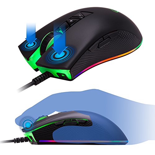 ROSEWILL RGB Gaming Mouse, LED Lighting, Wired USB, Gaming Mice for ...