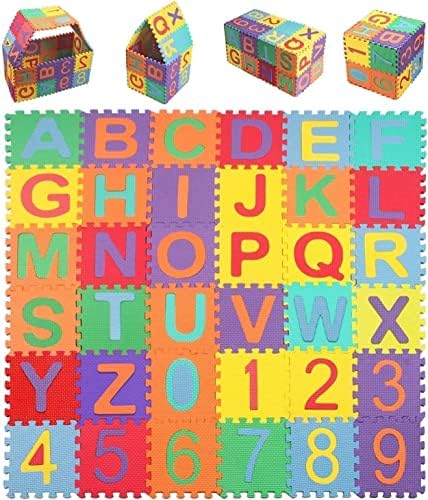 Alphabet Puzzles Foam Mat A to Z Letters for kids Activity Multi Colors ...