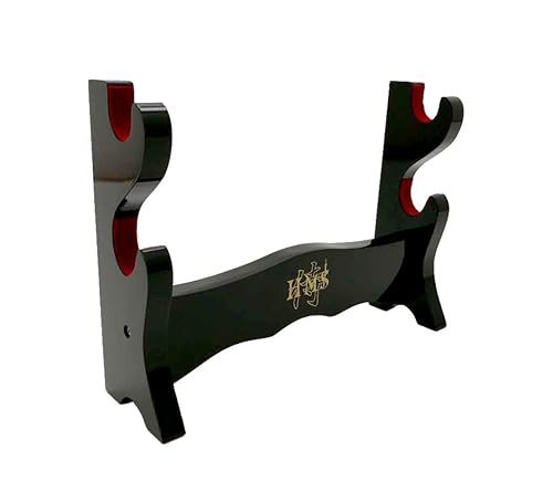 Handmade Sword - Black Lacquered Wood, Deluxe Table Stand for Katana or ...