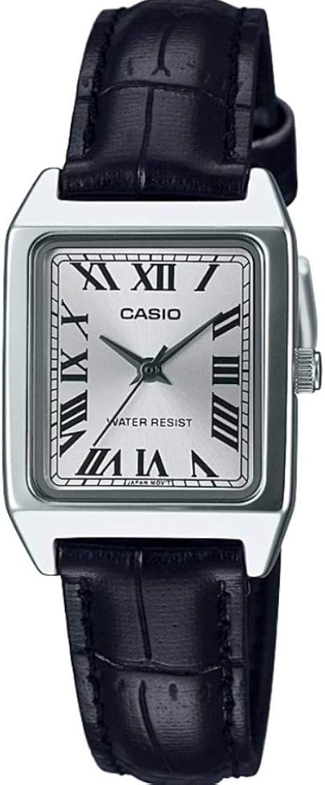 Amazon.com: Casio LTP-V007L-7B1 Women's Rectangular Leather Strap ...