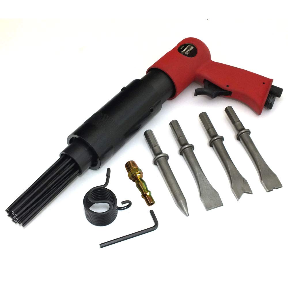 Voche® 150mm Air Hammer with 4 x 120mm Chisels and Needle De-Scaler ...