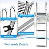 Goplus 4-Step Boat Ladder, Folding Telescoping Pontoon Ladder with ...